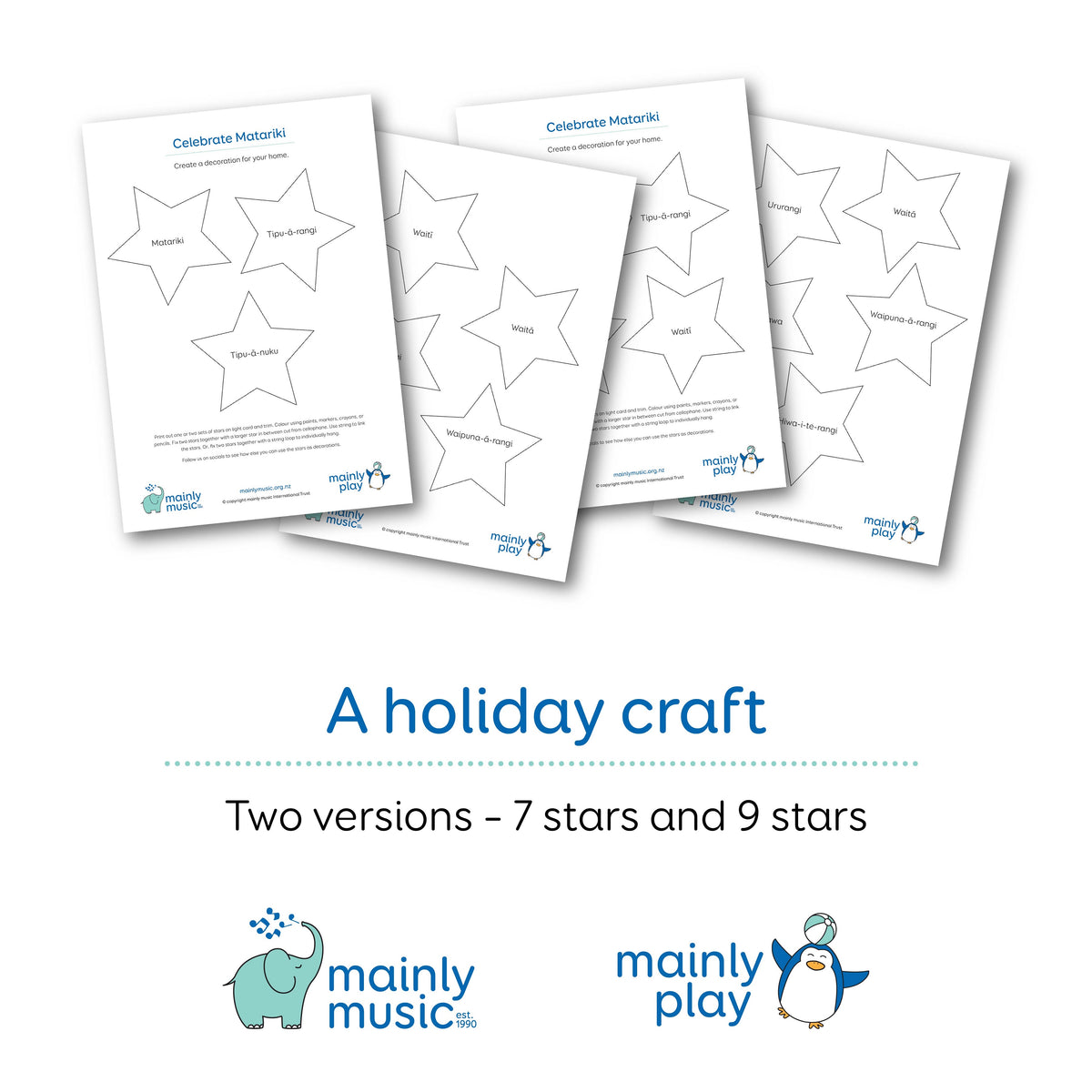 Matariki whānau pack – mainly music and mainly play New Zealand